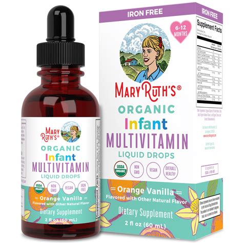 Organic Infant Multivitamin Liquid Drops Maryruth Organics