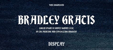 Bradley Gratis Font Download Free Fontdownload