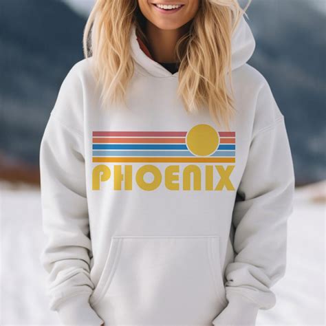 Phoenix Arizona Hoodie Retro Sunrise Unisex Phoenix Sweatshirt