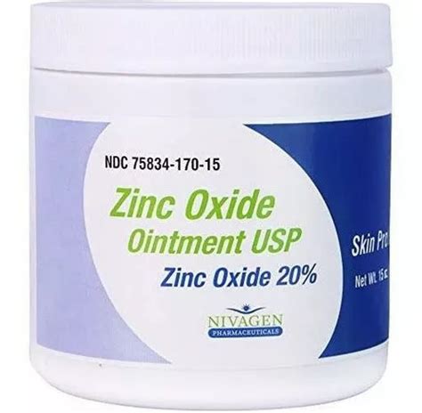 Pomada De Oxido De Zinc Usp 20 Para La Dermatitis Del Pañ Mercadolibre