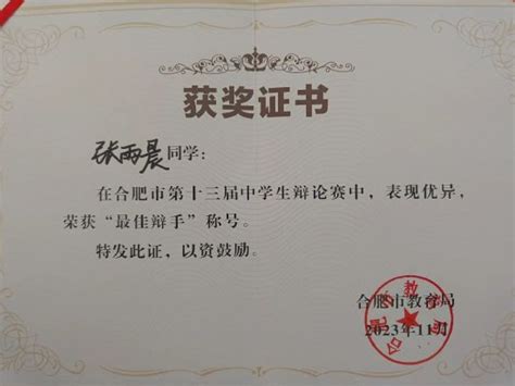 合肥42中中铁国际城校区：辩今之大事 论我之未来新浪安徽新浪网
