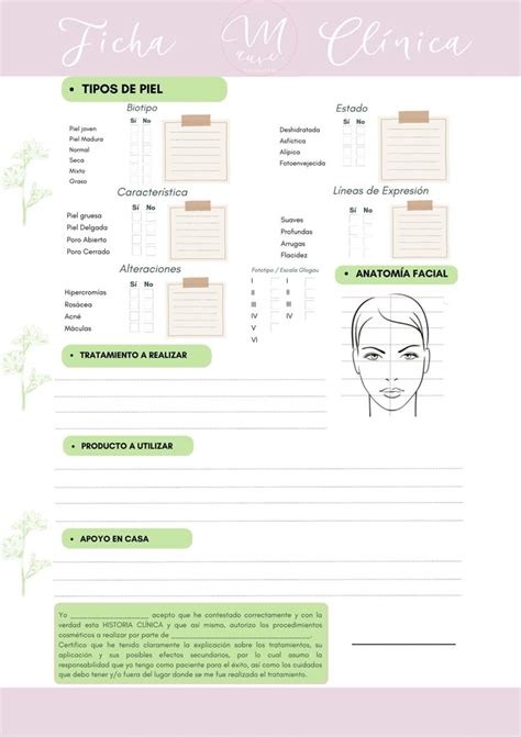 Modelo Ficha Clínica Cosmetológica Udocz En 2024 Equipos De