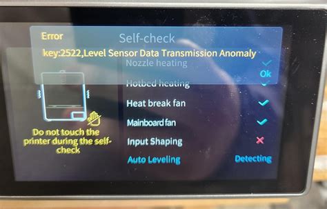 K1 Max Error 2522 Rcreality