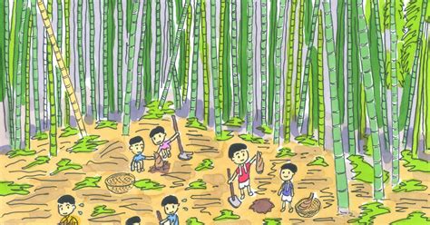 オリジナル 竹の子掘りをする少年たち Akisenのイラスト Pixiv
