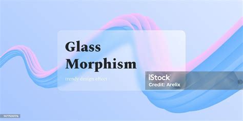 유리 형태 배경입니다 전단지 포스터 배너 디자인을 위한 사실적인 프레임 유리 형태 효과가 있는 그라데이션 웨이브 라인 젖빛 유리에 대한 스톡 벡터 아트 및 기타 이미지