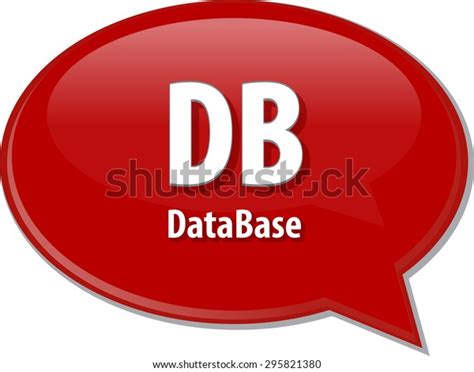 Db Acronym Definition Speech Bubble Illustration Stock Vector Royalty Free