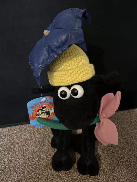 WALLACE GROMIT SHAUN The SHEEP With UMBRELLA Vintage With Tags Plush New PicClick UK
