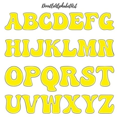Groovy Vibrant Bright Dots Letters Png Bundle 5 Scribble Dots Alpha
