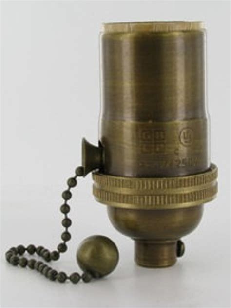 Pull Chain Antique Bronze Lamp Socket