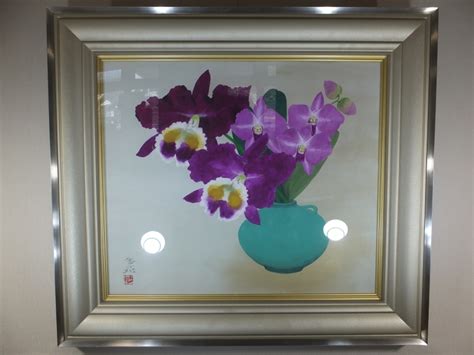 Yahoo オークション 【真作保証】 川村憲邦 直筆 壷花 F 10大 共シー