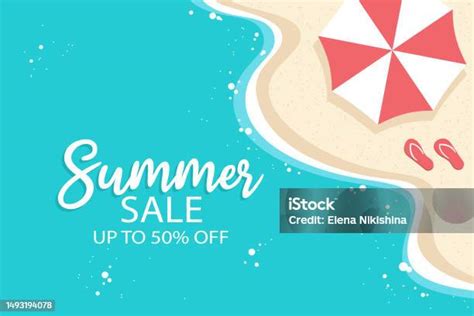 여름 세일 배너입니다 벡터 그림입니다 바다와 해변의 최고 전망 0명에 대한 스톡 벡터 아트 및 기타 이미지 0명 가격 계절 Istock