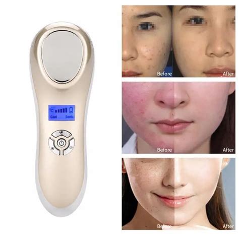 Aliexpress Buy USB Cold Hot Beauty Machine Ultrasonic Therapy Skin Care Device Pore