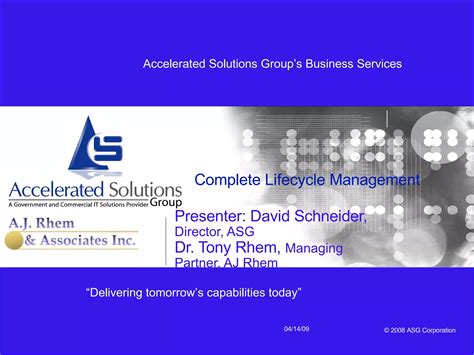 Asg Aj Rhem Complete Lifecycle Mgmt Ppt