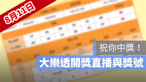 8月11日大樂透開獎直播：大樂透幾點開獎、得獎號碼、獎金看這裡 蘋果仁 果仁 Iphoneios好物推薦科技媒體