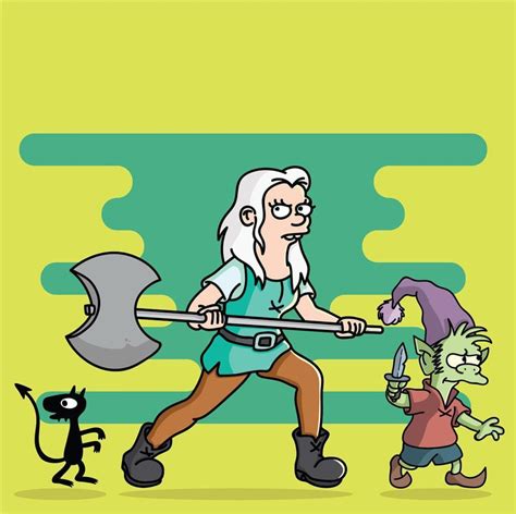 Princess Bean Elfo Luci Disenchantment Cartoon Matt Groening The Simpsons