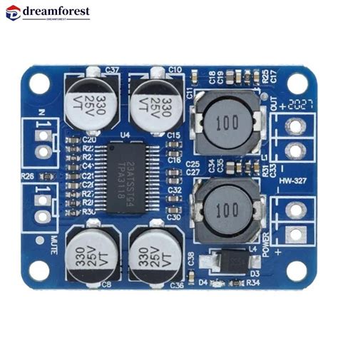 Dreamforest Xh M313 Tpa3118 Pbtl 60w 單聲道數字音頻功放板功放模塊 Dc8 24v 蝦皮購物