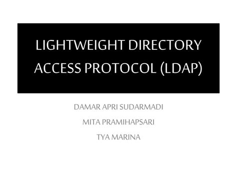 ppt lightweight directory access protocol ldap powerpoint