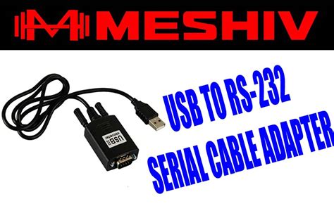 Meshiv Usb To Rs232 Serial Cable Converter Adapter L Db9 9pin Rs 232 Male Serial Extension Cable