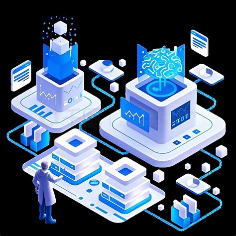大数据ai数字艺术 3d未来科技互联网人工智能ai大数据2 5d3d渲染科技感科学家实验服3d打印脑部模型办公场景插画 Ai立体元素免费下载 Png格式 4096像素 编号71499514 千图网