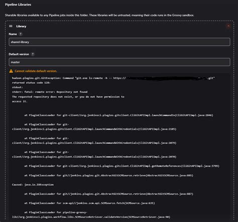 Unable To Configured Pipeline Shared Libraries Ask A Question Jenkins