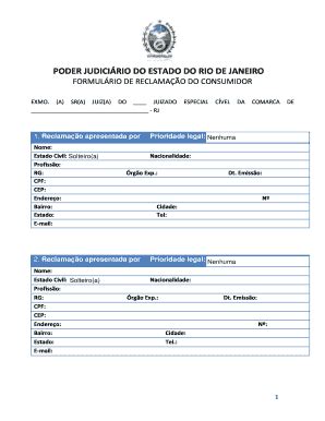 Fillable Online Portaltj Tjrj Jus Peti O Tribunal De Justi A Do Estado Do Rio De Janeiro