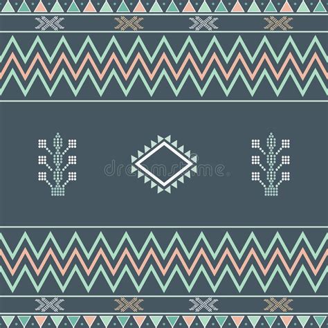 Beautiful Batak Ulos Cloth Motif With Vertical Design Seamless Pattern