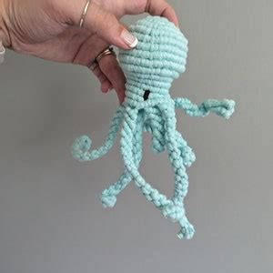 DIY Pattern Macrame D Sculpture Alien Squid Instructions Macrame