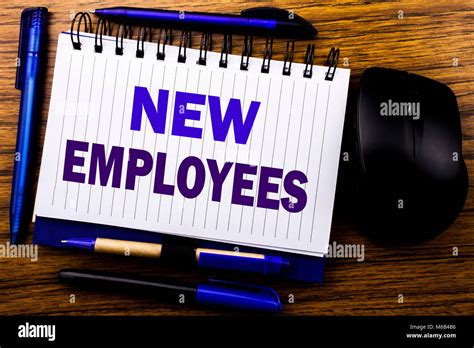 Handwritten Text Showing New Employees Business Concept For Welcome