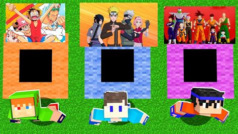 NÃO ESCOLHA O BURACO DE ANIMES ERRADO NO MINECRAFT One Piece Naruto
