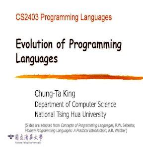 Evolution Of Programming Languages