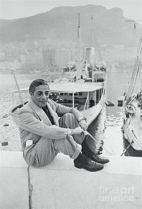 Aristotle Onassis Sitting On Side By Bettmann