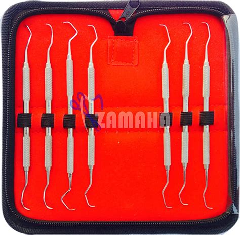 Dental Gracey Curettes Set Of 7 Periodontal Scaler Calculus Stainless