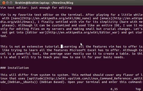 Vim Text Editor Getting Started