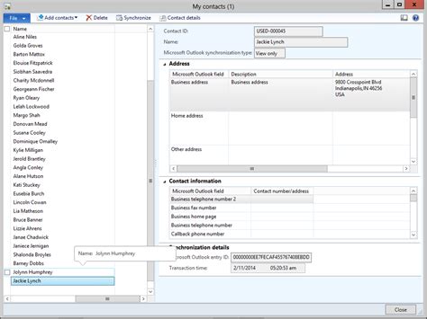 Synchronize Your Contacts Between Dynamics Ax And Outlook And Back
