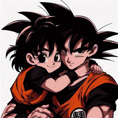 Son Gokū and his daughter Son Gochi en Fotos de gohan Hijos de goku Figuras de dragones