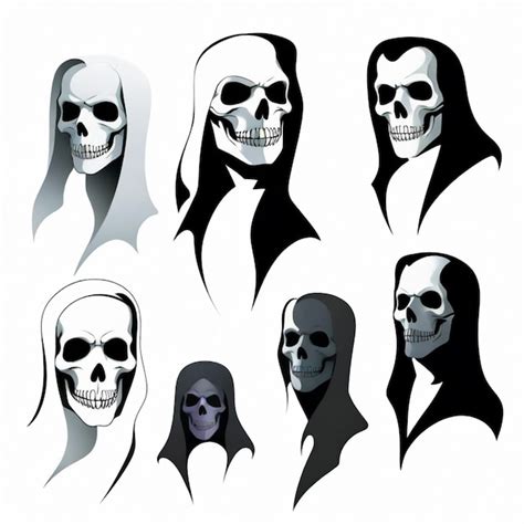 Phantom Vector Set White Background Isolated A High Premium Ai