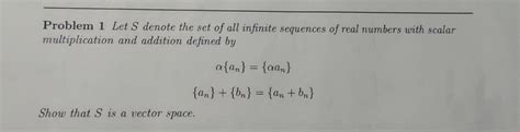 Solved Problem 1 Let S Denote The Set Of All Infinite Chegg