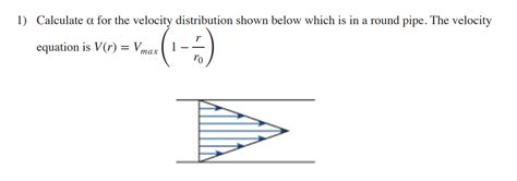 Solved 1 Calculate α For The Velocity Distribution Shown