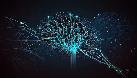 Imagem De Fundo De Rede Neural De Tecnologia Generative Ai Foto Premium