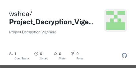 GitHub Wshca Project Decryption Vigenere Project Decryption Vigenere