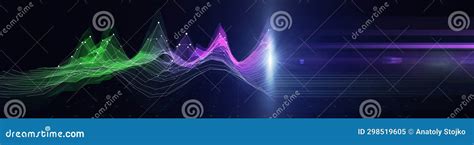 Abstract Background Color Graph From Chaotic Polygons Dots And Lines