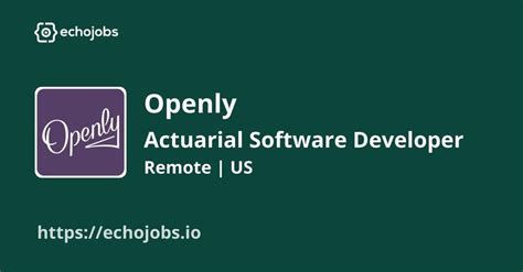 openly is hiring actuarial software developer remote united states