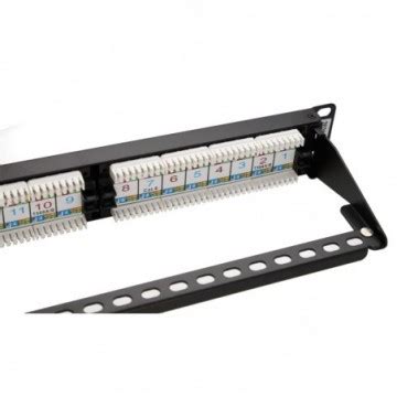 Excel Cat E Port Unscreened Patch Panel U LSA Punch Down Black