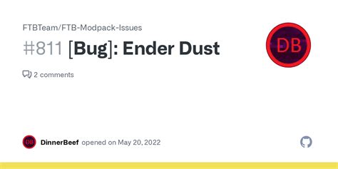 Bug Ender Dust · Issue 811 · Ftbteamftb Modpack Issues · Github
