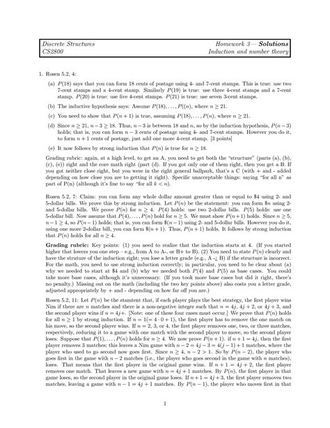 Sol Hw Sol Discrete Structures Homework Solutions CS Induction And Number Theory