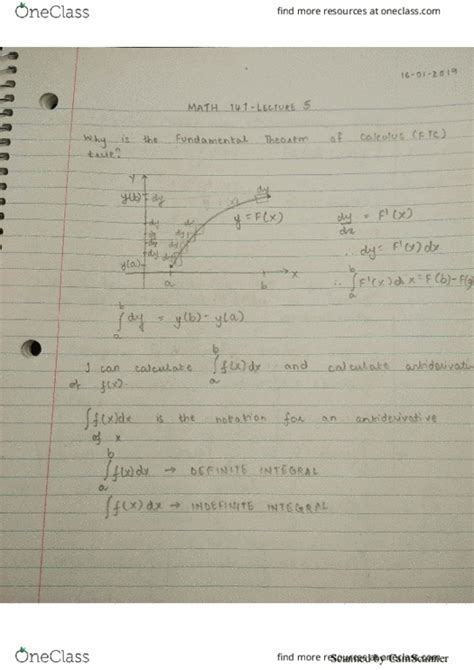 Math 141 Lecture 16 Math 141 Lecture 16 Jerome Fortier 16 Oneclass