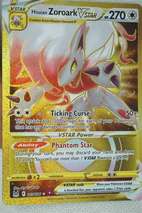 Hisuian Zoroark VSTAR 213 196 Secret Rare Lost Origin Enkeltkort Fra