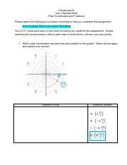 Unit 4 Sample Work B Pdf Precalculus B Unit 4 Sample Work Polar