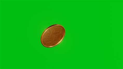 Spinning Bitcoin Slow Motion Cinematic Green Screen 16995628 Stock