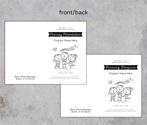 Editable Lds Primary Singing Time Program Presentation Big Bundle